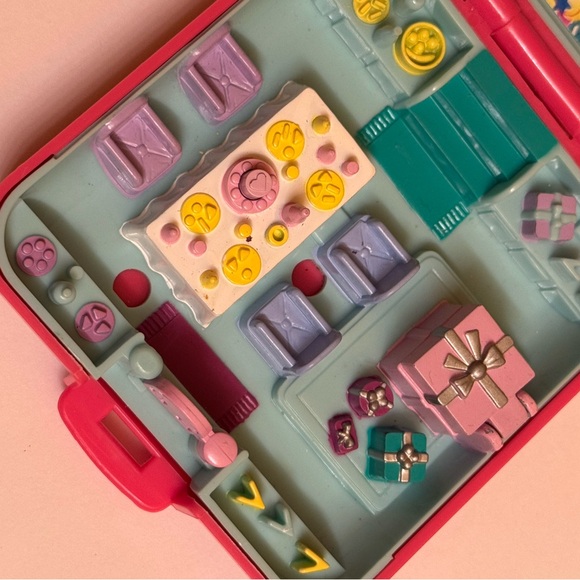 Mattel | Toys | Polly Pocket Red Compact Case Birthday Party | Poshmark